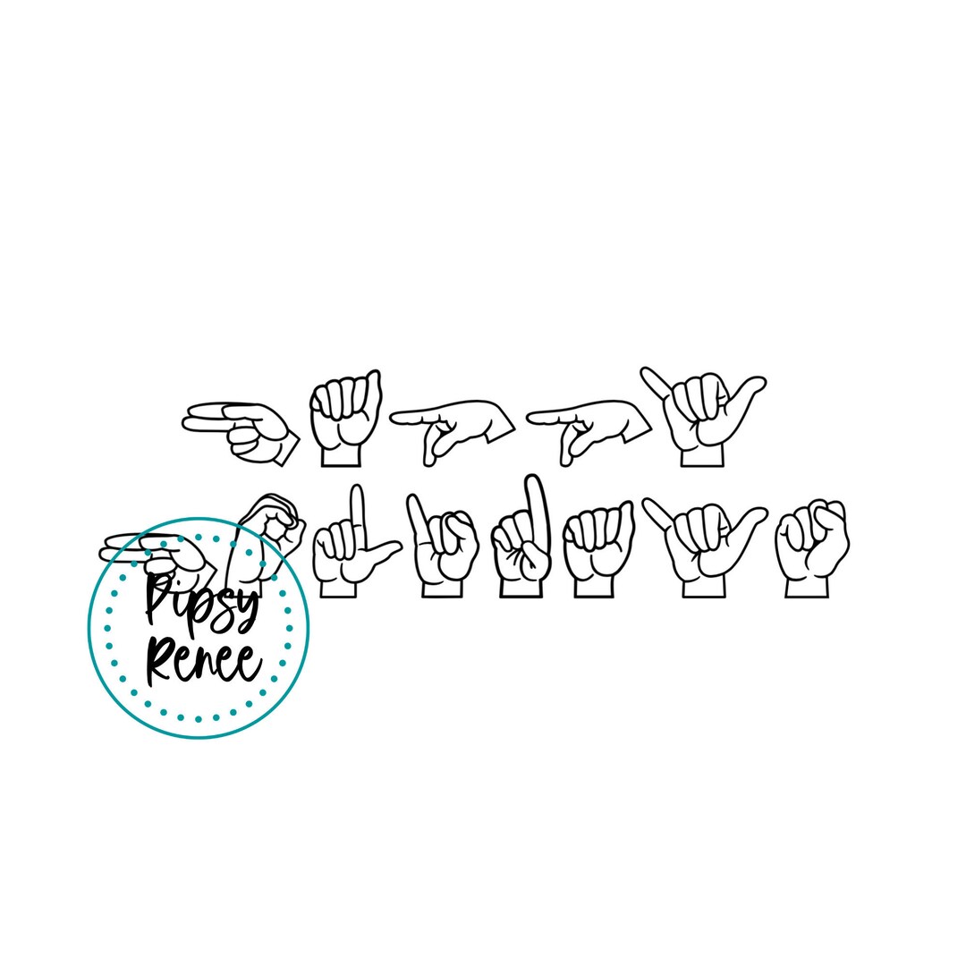 Happy Holidays ASL SVG, Sign Language PNG, Christmas Printable - Etsy