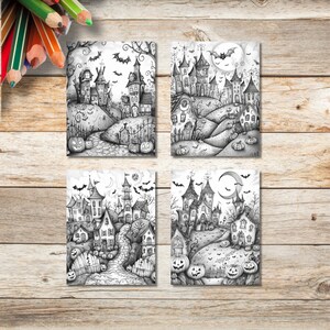 Halloween Coloring Pages, Whimsical Halloween Town Coloring Pages ...