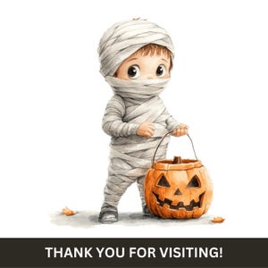 Halloween PNG, Set of 8 Watercolor Halloween Kids Clipart Bundle, Trick ...