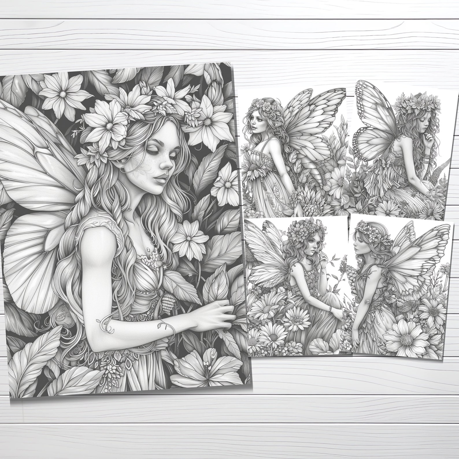 Enchanted Garden Fairy Coloring Pages, Fairy Garden Coloring Book ...