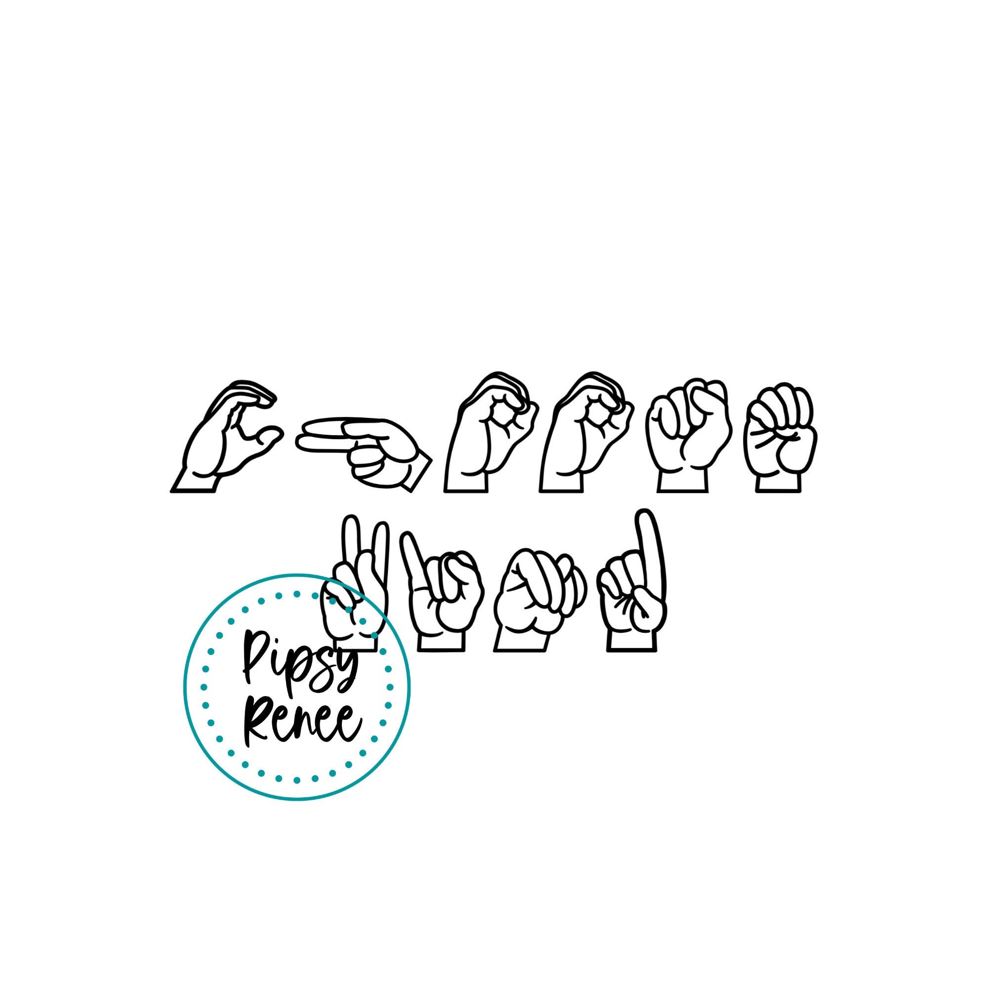 ASL Choose Kind SVG Sign Language SVG - Etsy