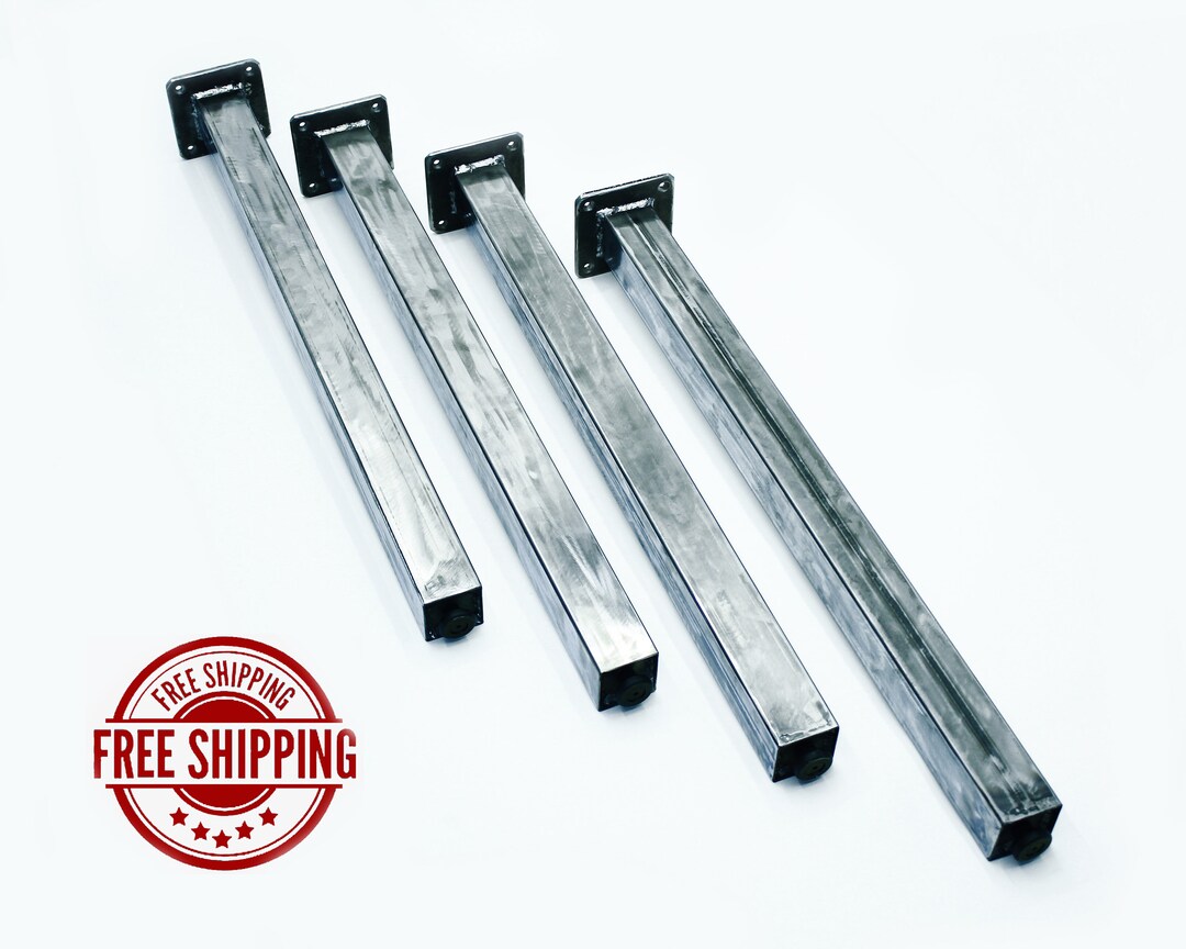 Metal Table Legs Straight Square Tube Mounting Flange Bare - Etsy