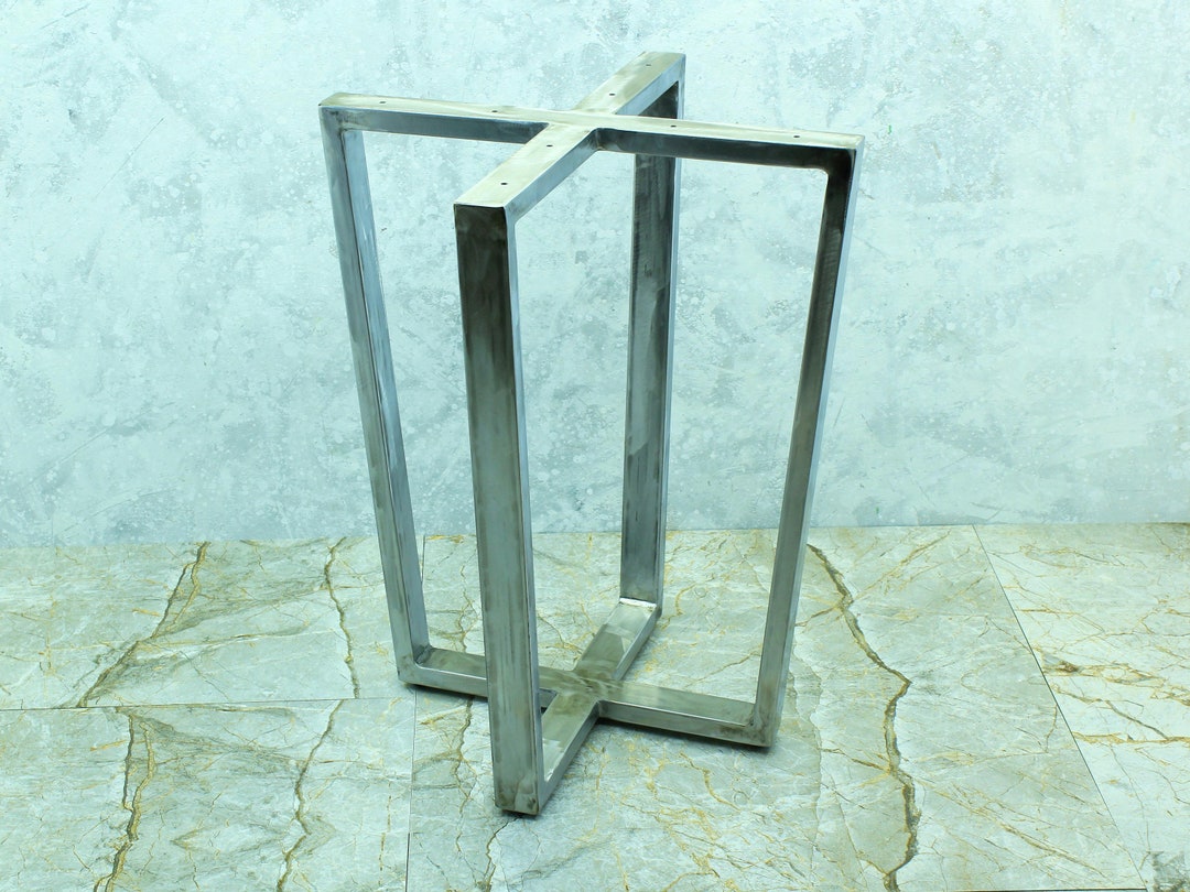Industrial Style Metal Coffee Table Base - Unique X-shaped Base and ...