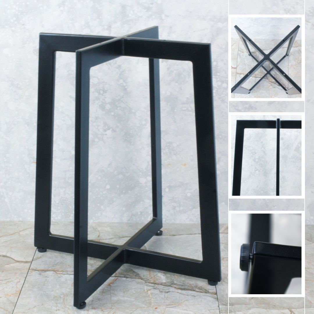 X-shaped Coffee Table Legs for ROUND Table Top, Industrial Table Legs ...