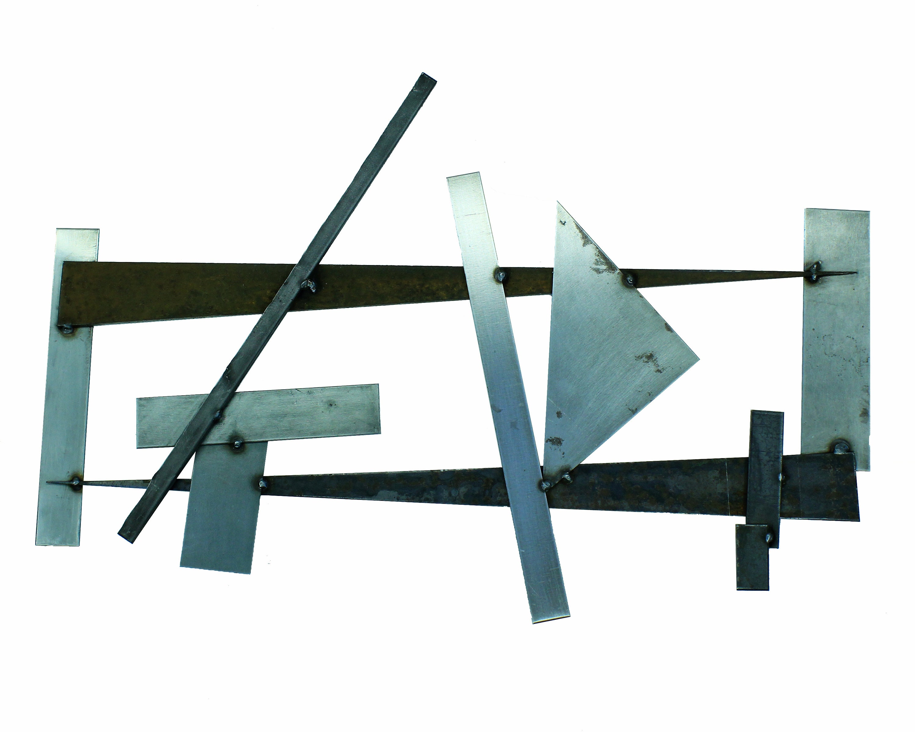 Geometric Triangles Metal Art Wall Decor Handmade Cut Metal - Etsy