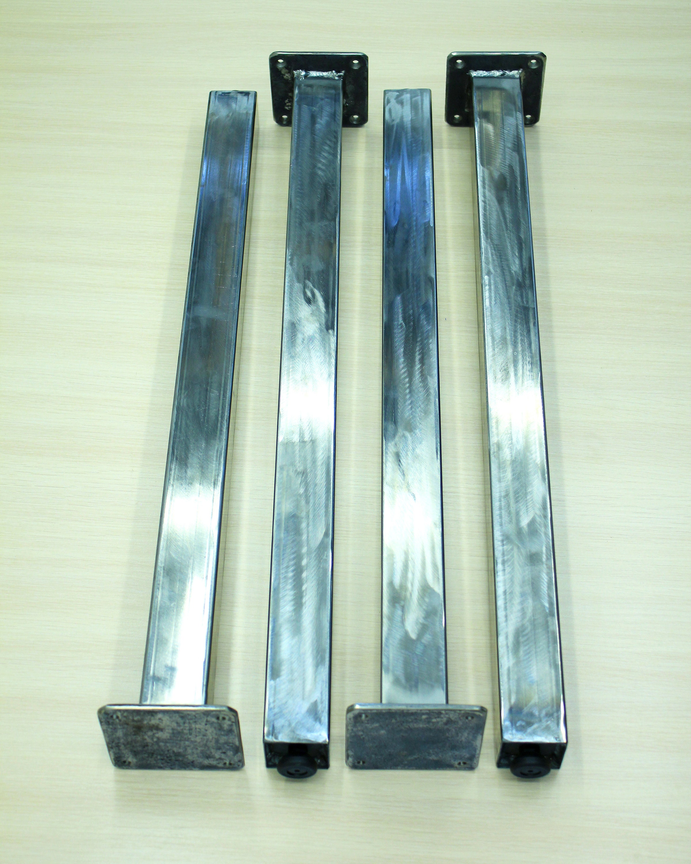 Metal Table Legs Straight Square Tube Industrial Style Base - Etsy