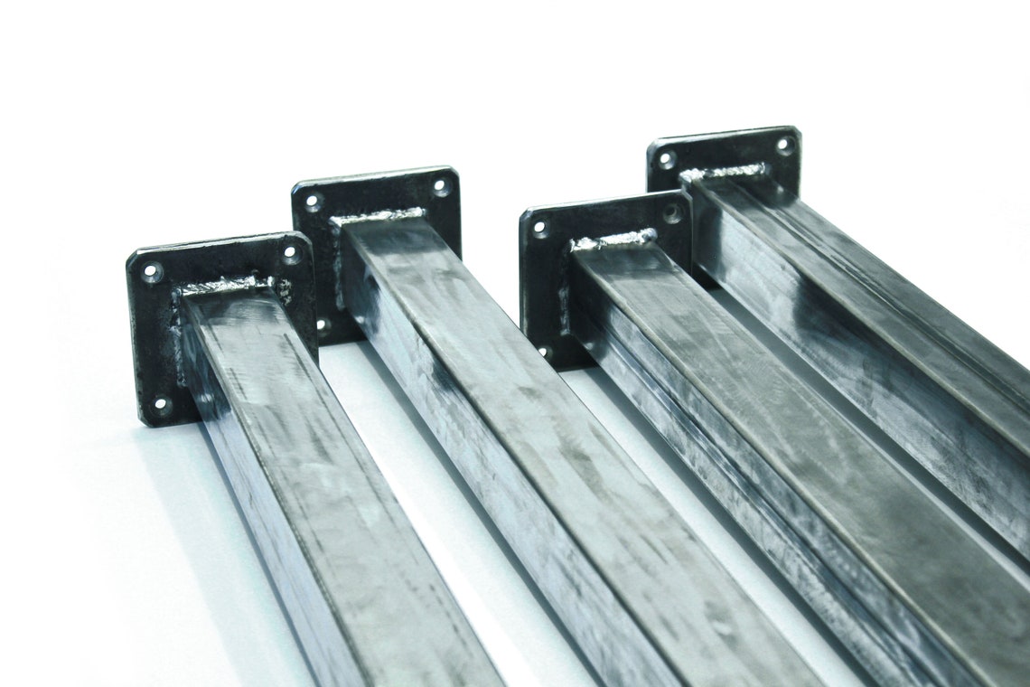 Metal Table Legs Straight Square Tube Mounting Flange Bare - Etsy