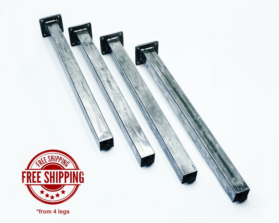Metal Table Legs Straight Square Tube Mounting Flange Bare - Etsy