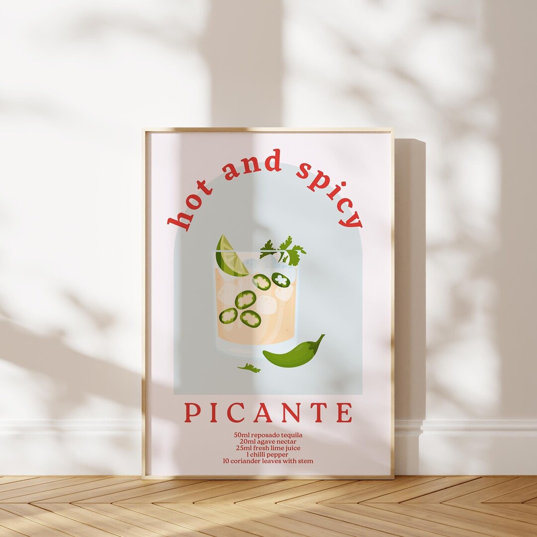 Picante Cocktail Drinks Art Print - Etsy