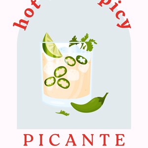 Picante Cocktail Drinks Art Print - Etsy