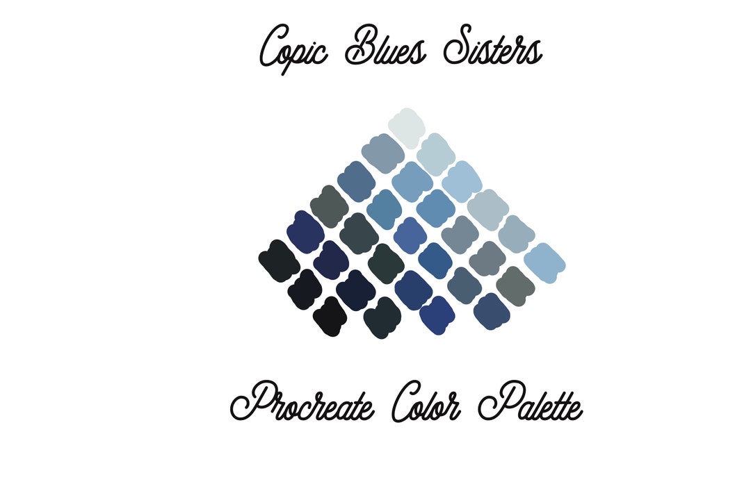 Procreate Farbpalette 2022 Copic Blues Sisters 30 Farben - Etsy Österreich