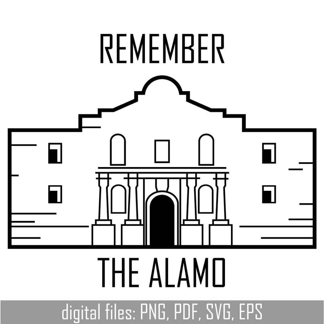 Remember the Alamo: Illustrated Digital Graphic Download - Etsy