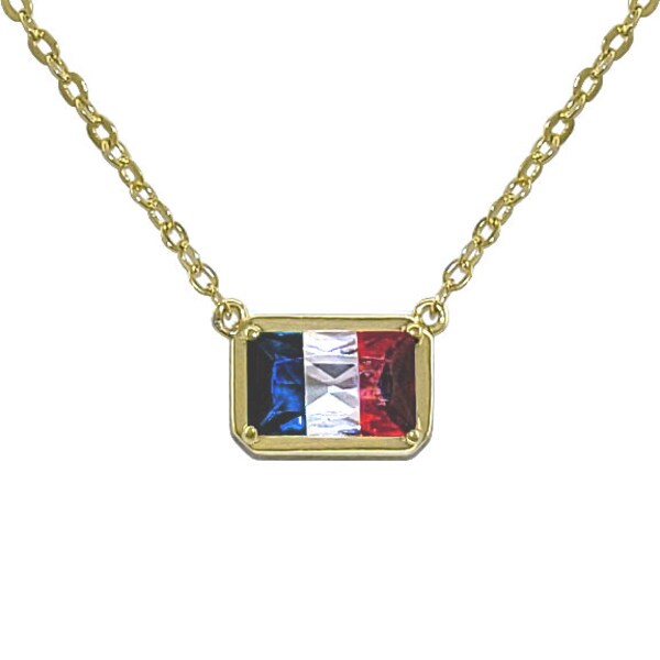 French Flag Necklace - Etsy