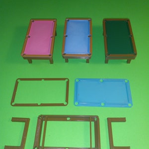 STL Files (files Only No Hardware) for 3D Printing Miniature Pool Table ...
