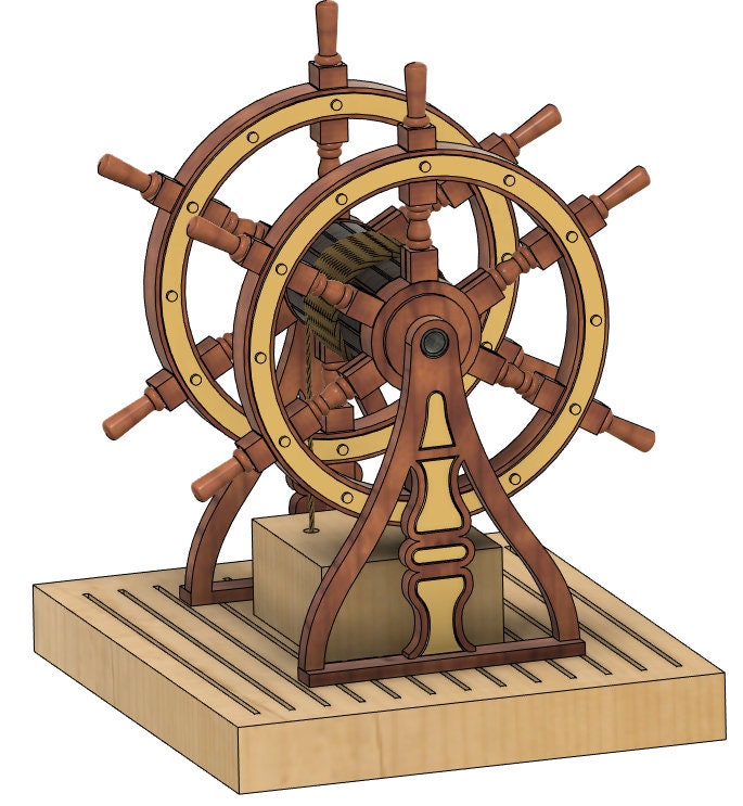 STL Files to Create a 3D Printed Tall Ships Helm - Etsy