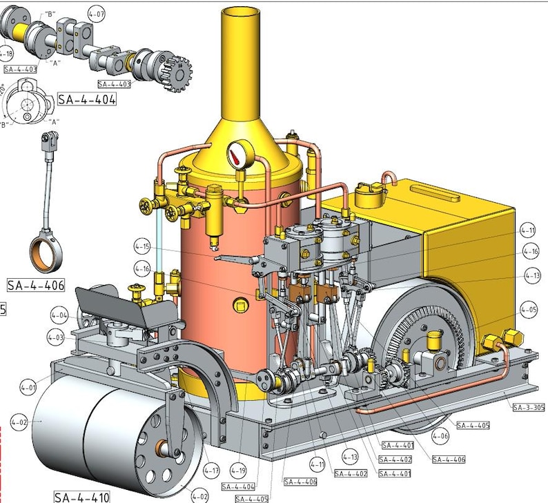 STL Files to 3D Print a Model of a Buffalo Springfield Steam Roller. - Etsy