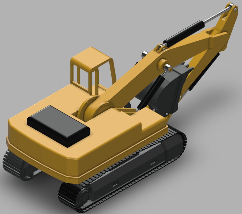 STL Files to 3D Print a Front Load Excavator Model - Etsy