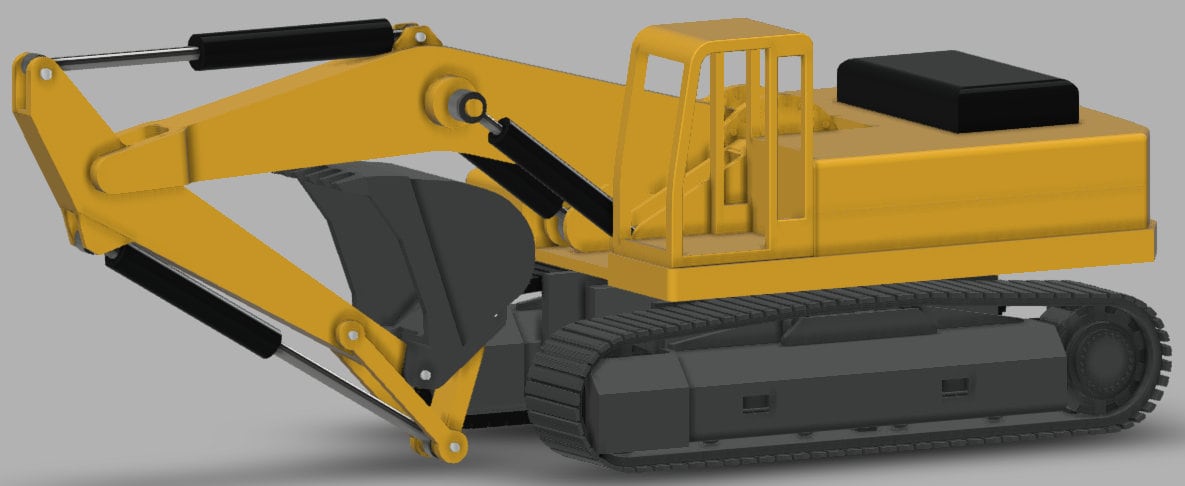 STL Files to 3D Print a Front Load Excavator Model - Etsy