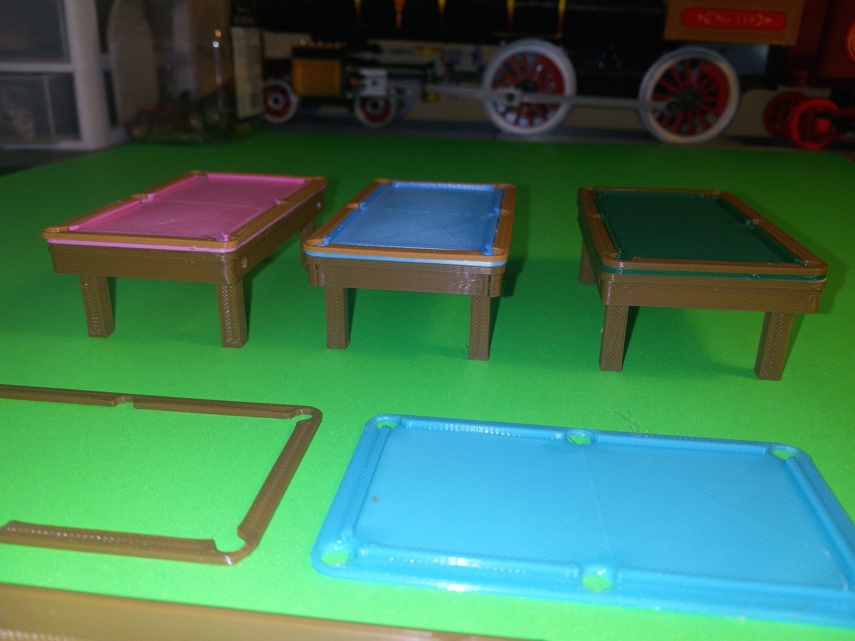 STL Files (files Only No Hardware) for 3D Printing Miniature Pool Table ...