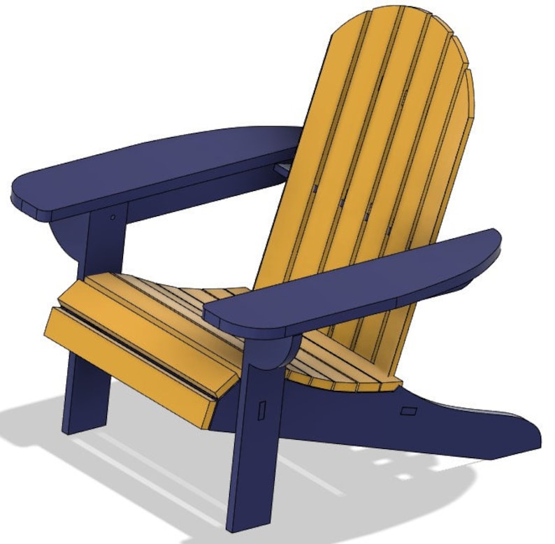 STL Files to 3D Print a Model of an Adirondack Chair. - Etsy