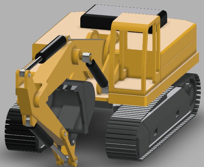 STL Files to 3D Print a Front Load Excavator Model - Etsy