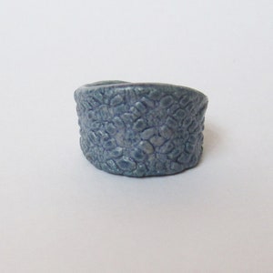 Ceramic Blue Purple Textured Boho Style Ring- Band Ring - Statement ...