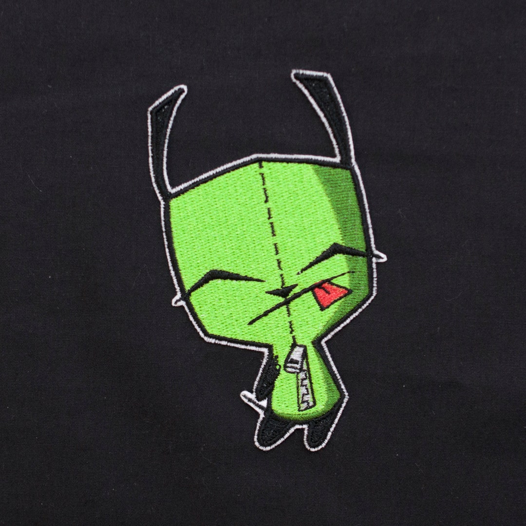 Hoodie Gir From Invader Zim Fully Embroidered Sew-on & Iron-on Patch - Etsy