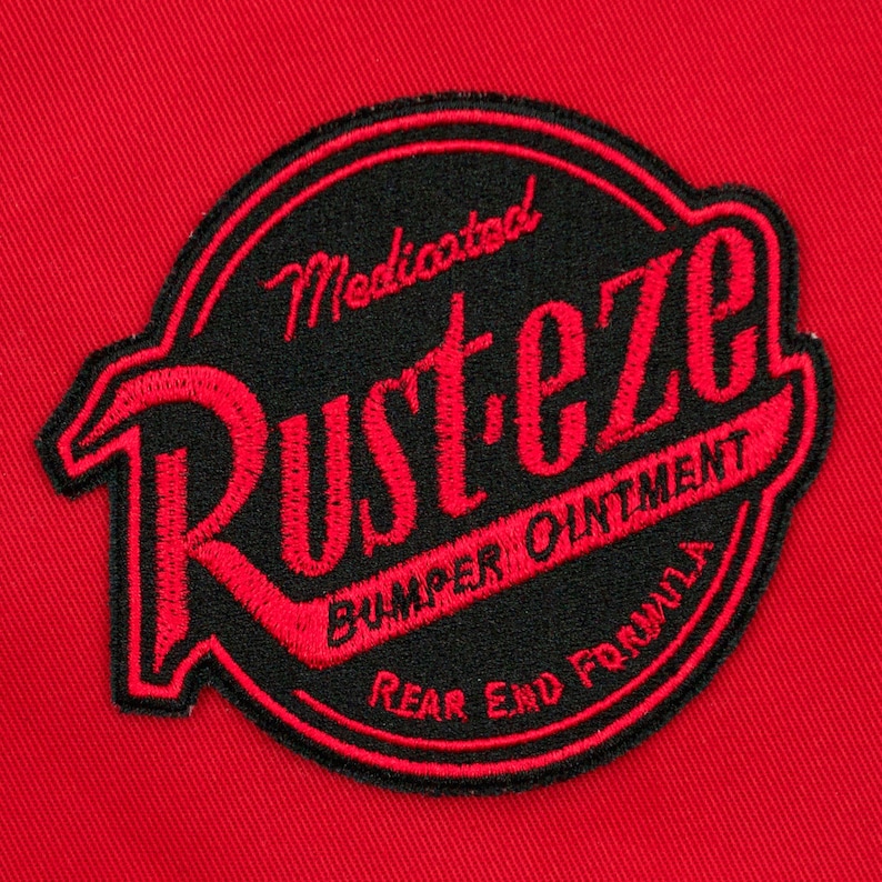 Rust-eze Logo From Disney & Pixar Cars Movie Fully Embroidered - Etsy