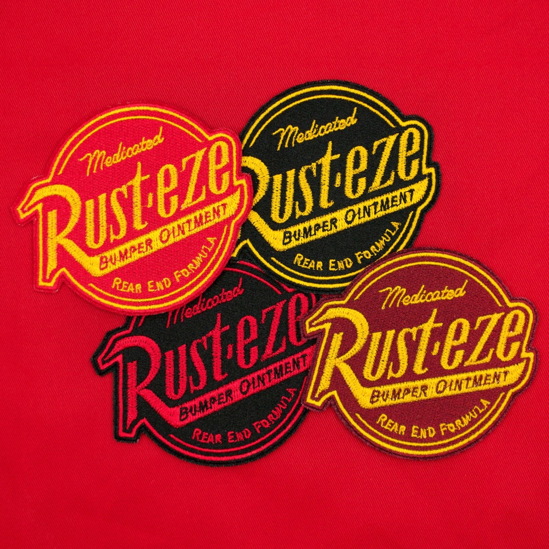 Rust-eze Logo From Disney & Pixar Cars Movie Fully Embroidered Sew-on ...