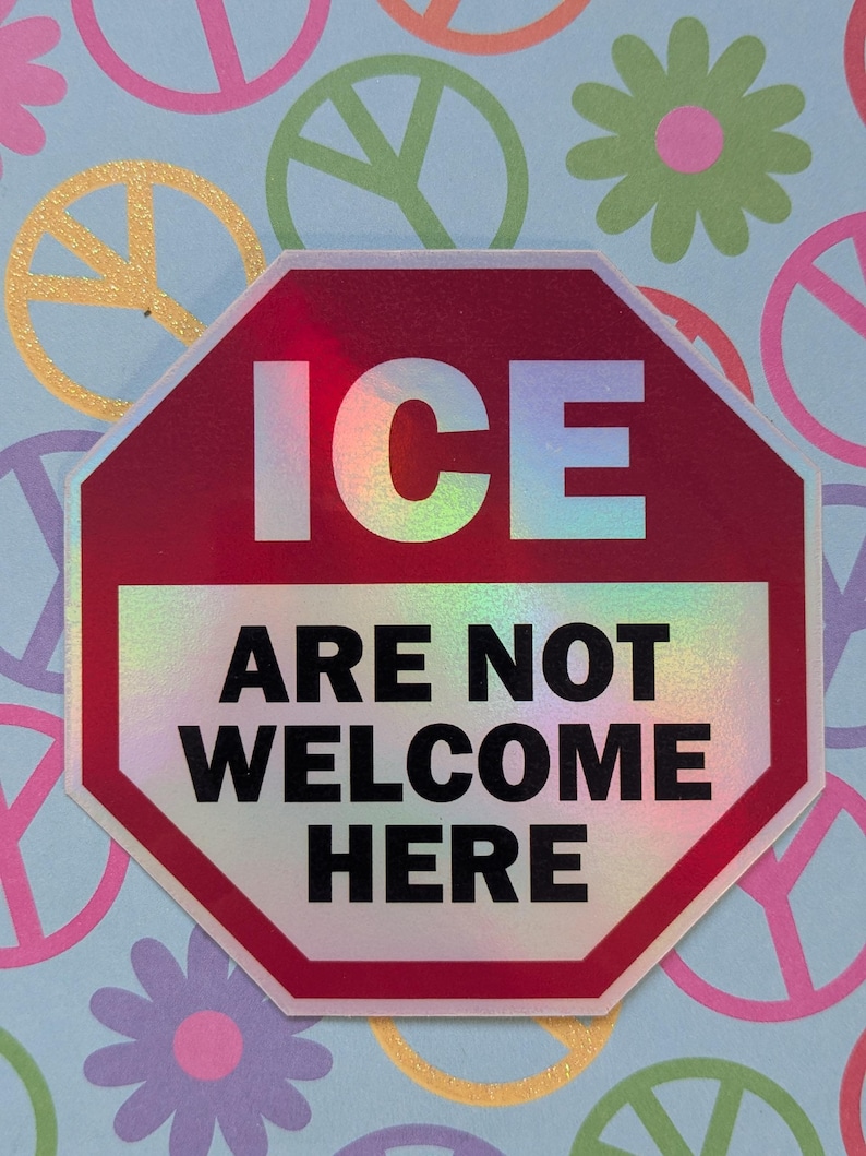 Funny ANTI ICE Warning Stickers - Warning Sticker Against Federal ...