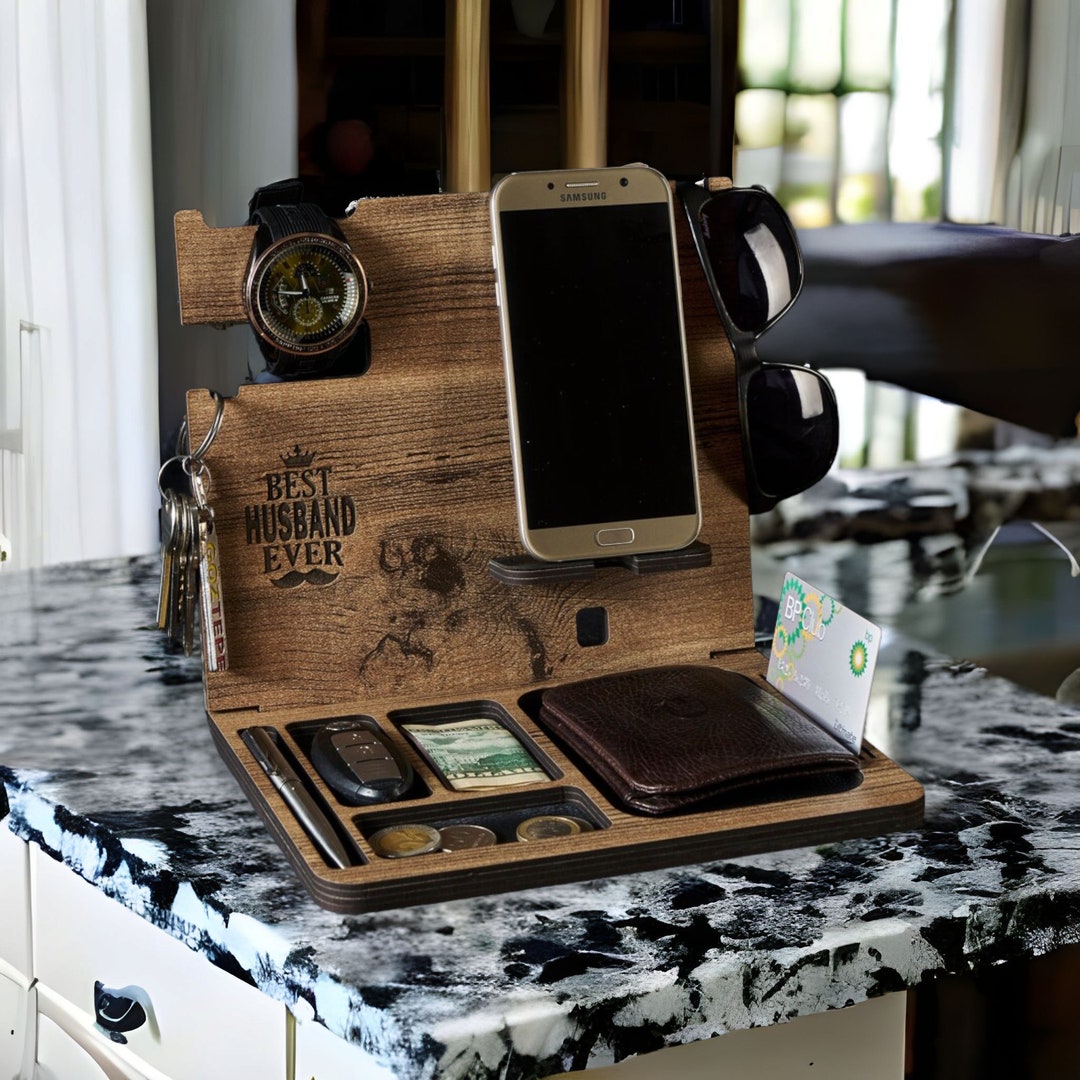 Father's Day Special Men's Docking Station Wooden Docking Station Gift ...