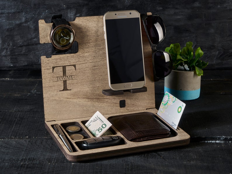 Personalized Wooden Office Organizer for Christmas New Year - Etsy