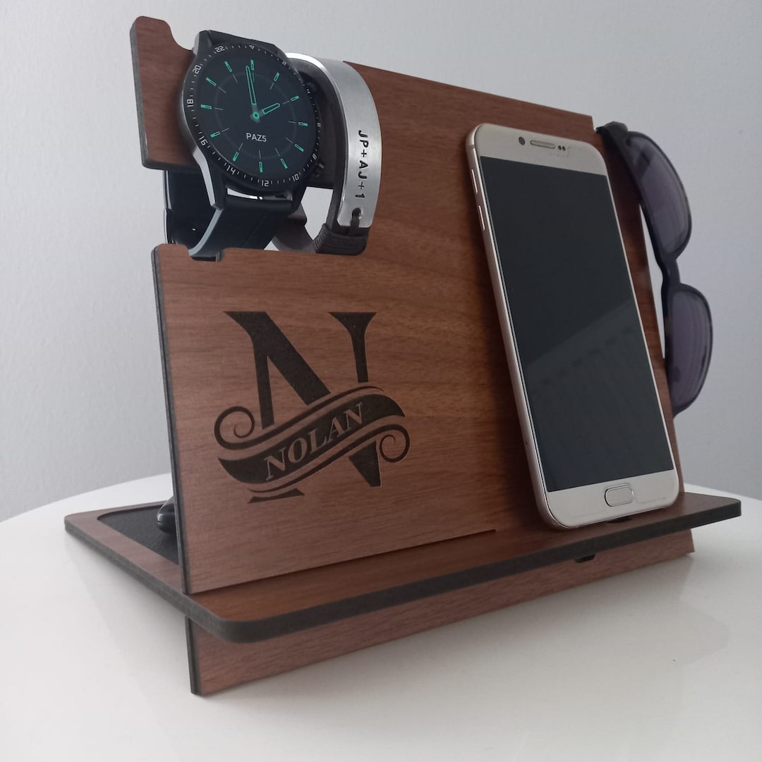 Custom Wooden, Docking Station, for Valentine, Personalized Wood, Desk ...