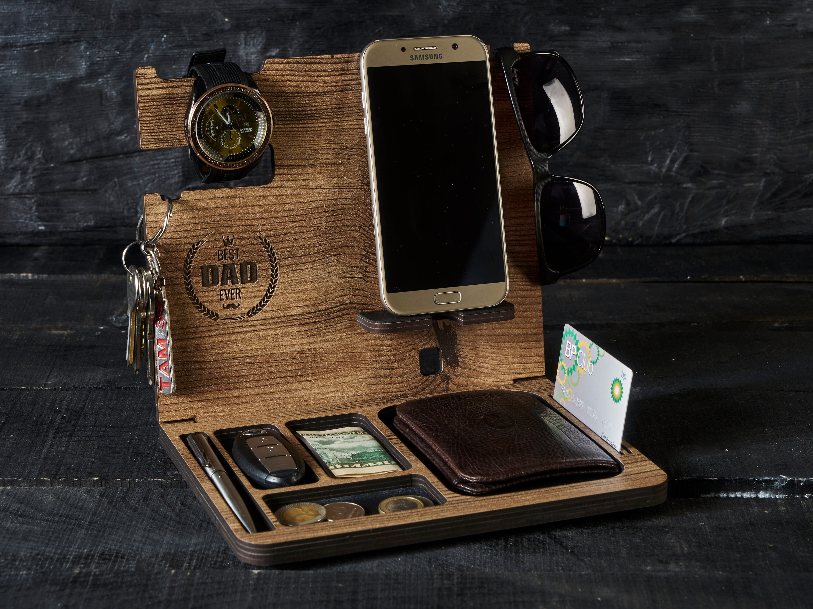 Customized Tech Gift Personalized Wood Anniversary Day Gift - Etsy