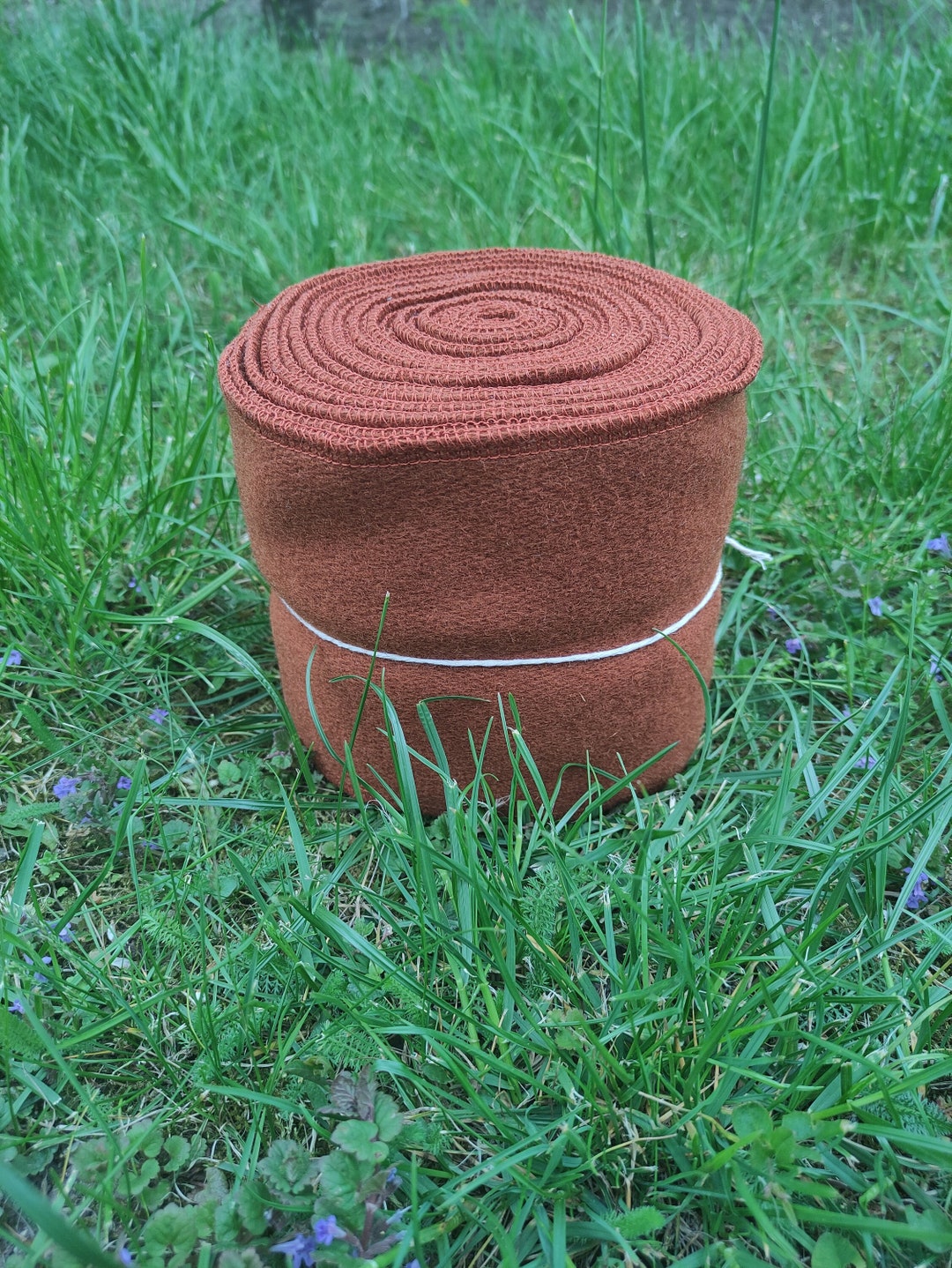 100 % Wool Calf Wraps, Brick Orange Color, Medieval Viking Calf Wraps ...