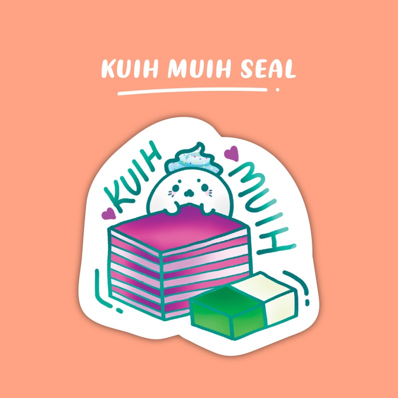 Harp Seal Animal Malaysia Food Kawaii Cute Glitter Stickers - Etsy