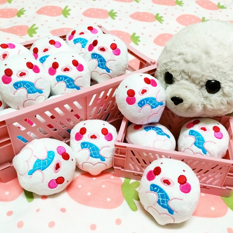 Harp Seal Fish Soft Round Animal Plushie With Freebies - Etsy