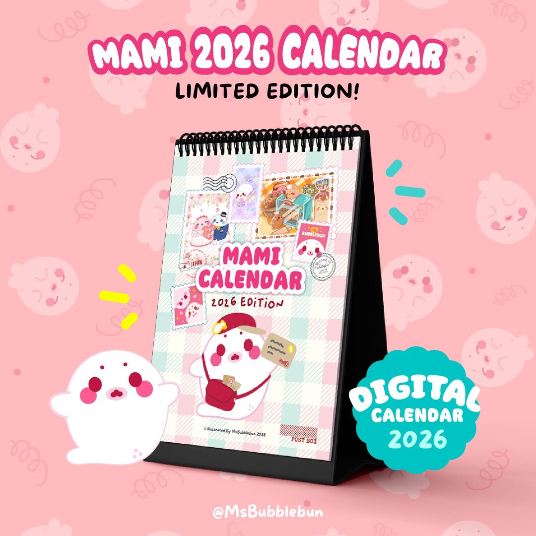 Digital Printable 2026 Mami Harp Seal Malaysia Portrait Calendar - Etsy