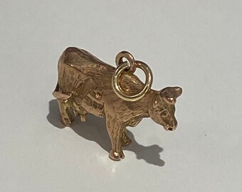 9ct 9K Gold Scottish Highland Cow Charm - Etsy