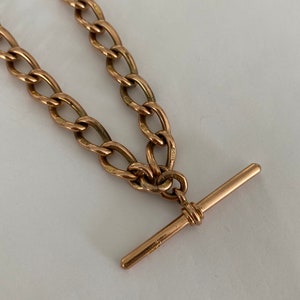 Rose Gold Albert Chain - Etsy UK