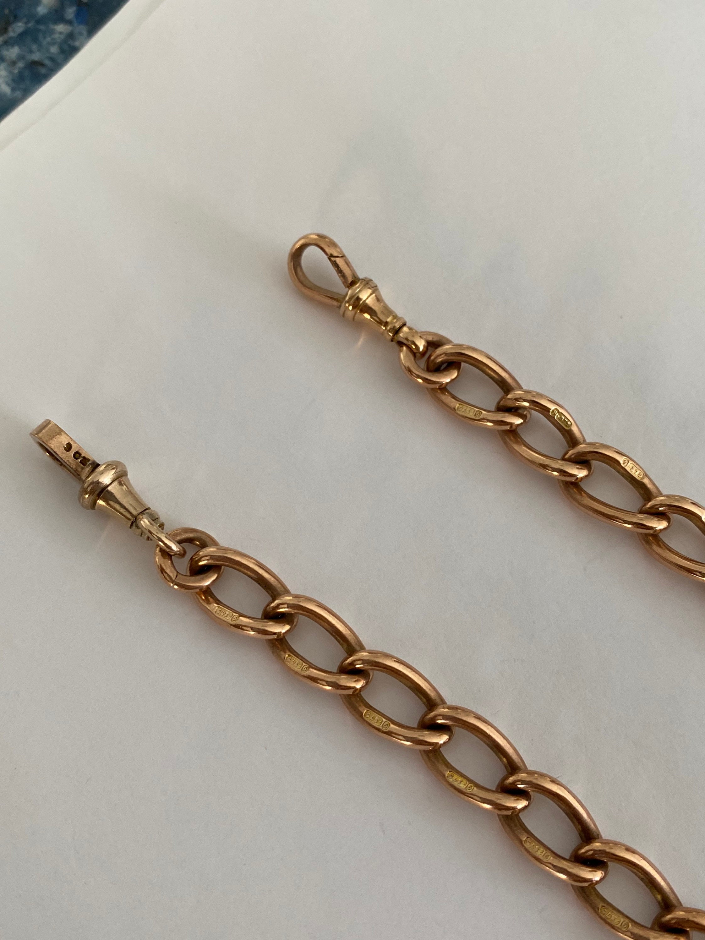 Rose Gold Albert Chain | Etsy