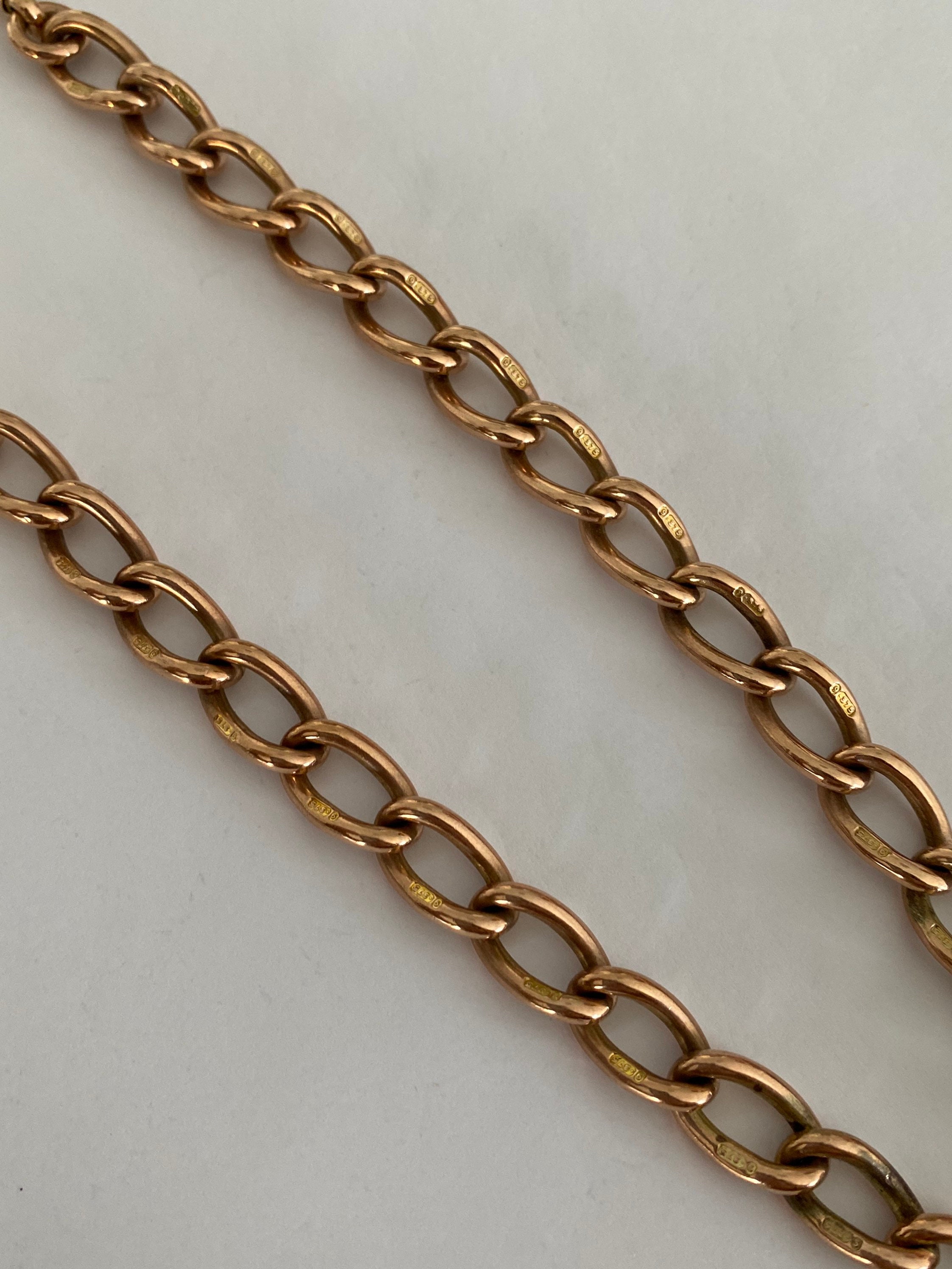 Rose Gold Albert Chain | Etsy