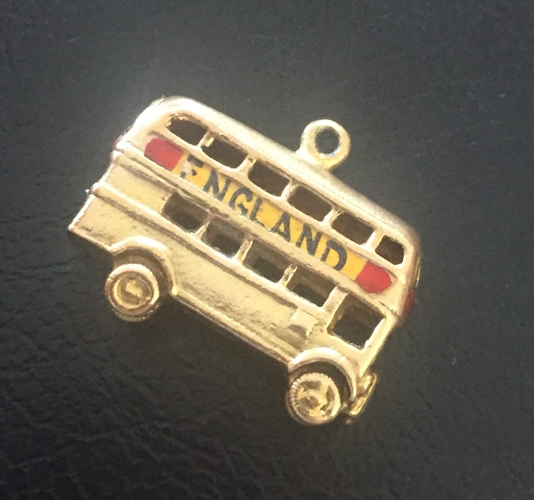 Gold London Bus Charm - Etsy