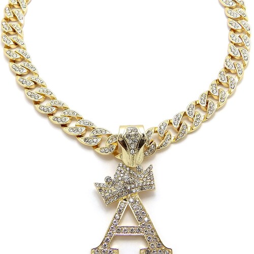 Ice Out Initial Alphabet Letter Pendant 11mm/20 Cuban - Etsy