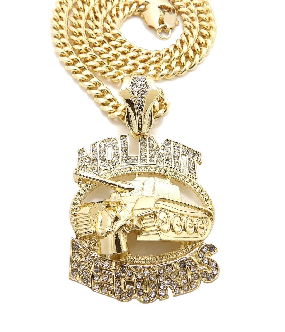 New Iced Out Hip Hop Iced No Limit Record Pendant 6mm/18",20",24",30 ...