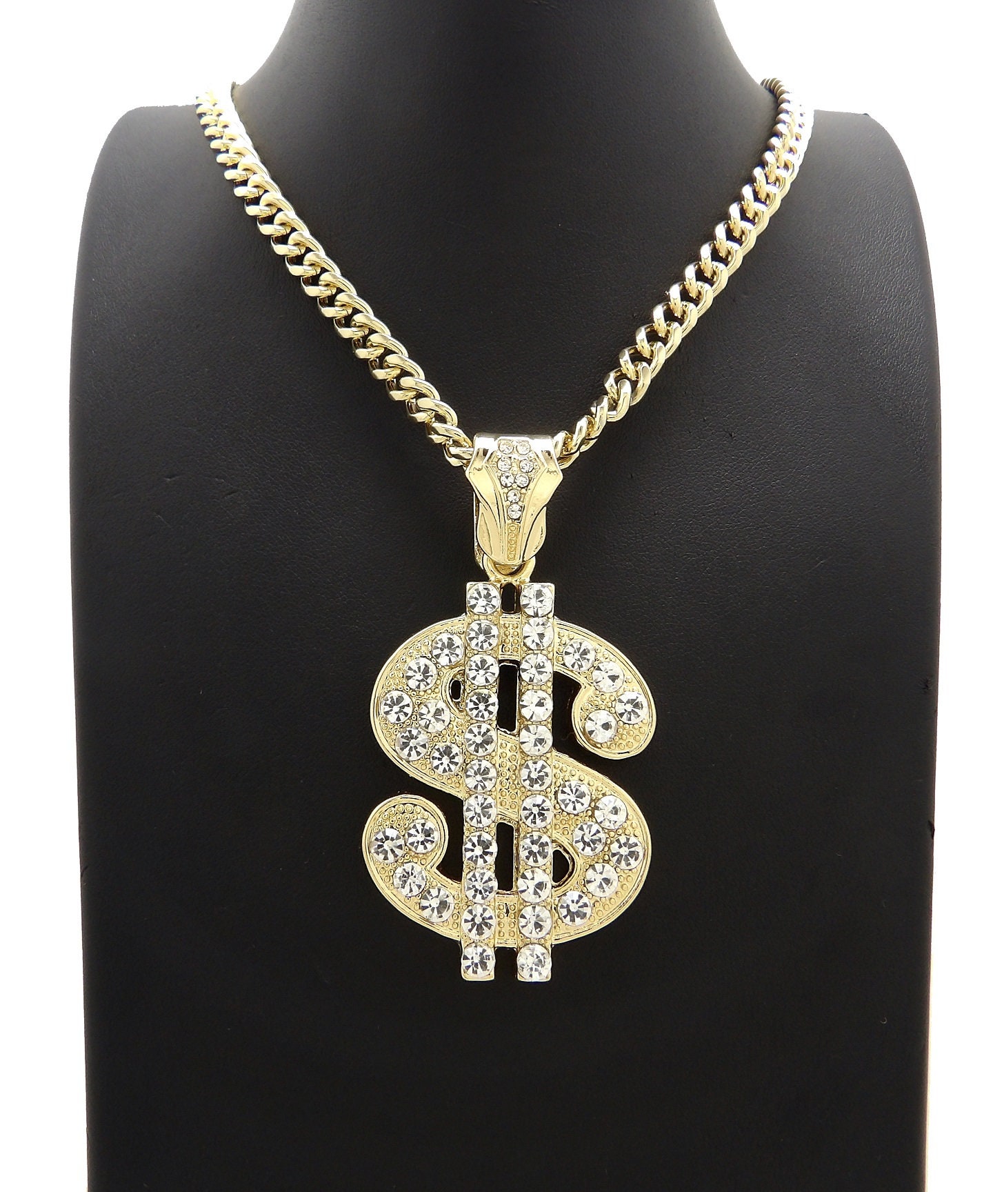 New Ice Out Dollar Sign Pendant 6mm/24 Cuban Chain Hip - Etsy