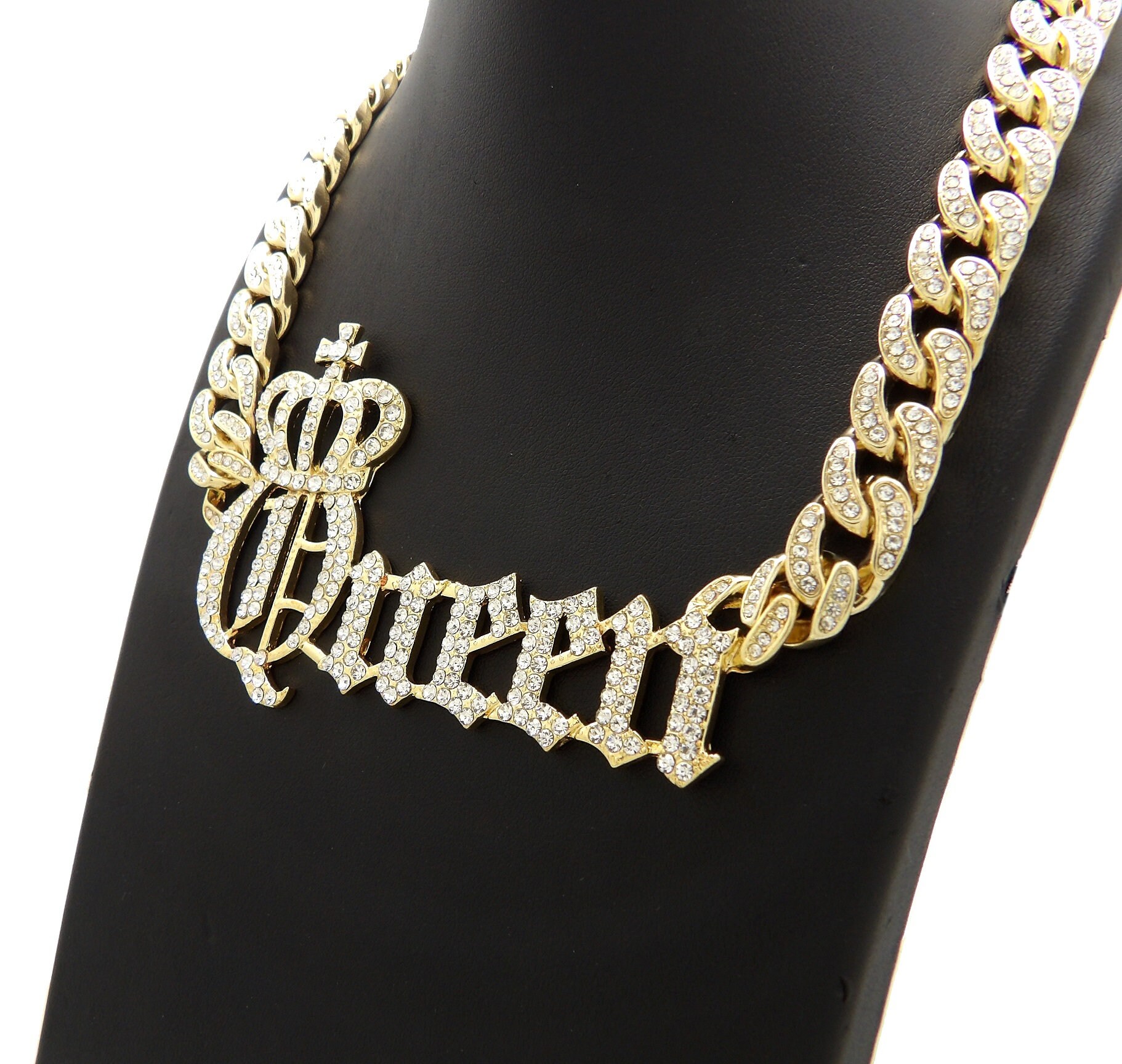 New Iced Out Crown Queen Pendant 12mm/18 Ice Bling Cuban - Etsy