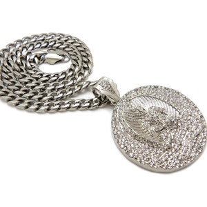 Iced Out 2pac Euphanasia Pendant 9mm/24",30" Stainless Steel Cuban ...