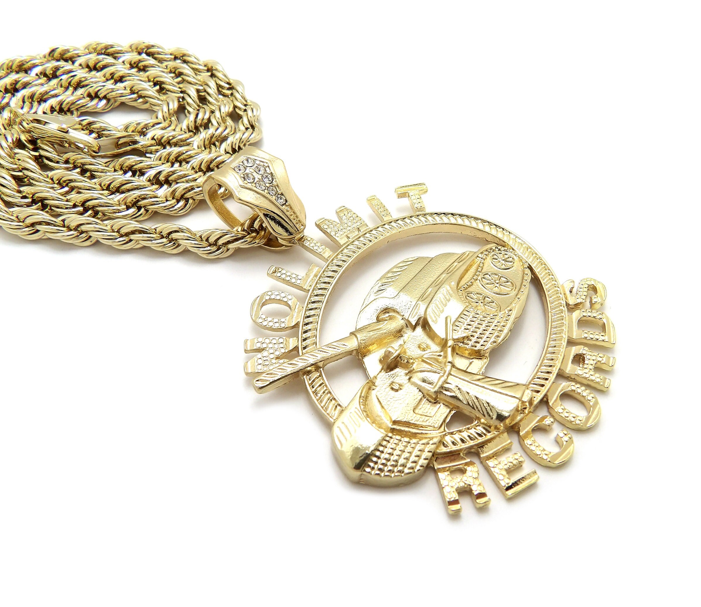 No Limit Record Tank Pendant 5mm/24" Rope Chain Hip Hop Necklace - Etsy