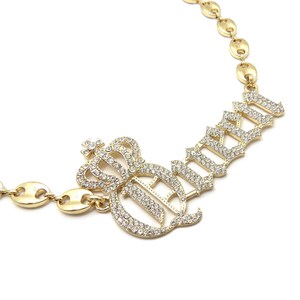 New Iced Out Crown Queen Pendant 10mm/18" Marina Chain Necklaces - Etsy